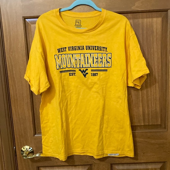 Pro Edge | Tops | Pro Edge Wvu Yellow Tshirt Xl | Poshmark